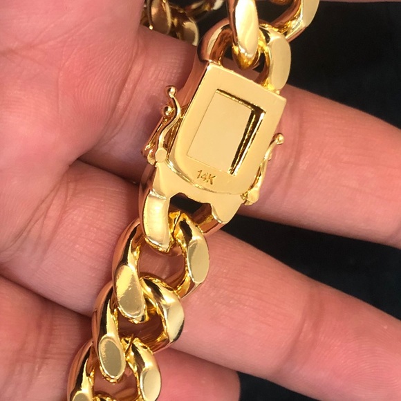 Accessories | 1mm 30 14k Stamp Gold Plated Cuban Chainbraclet | Poshmark